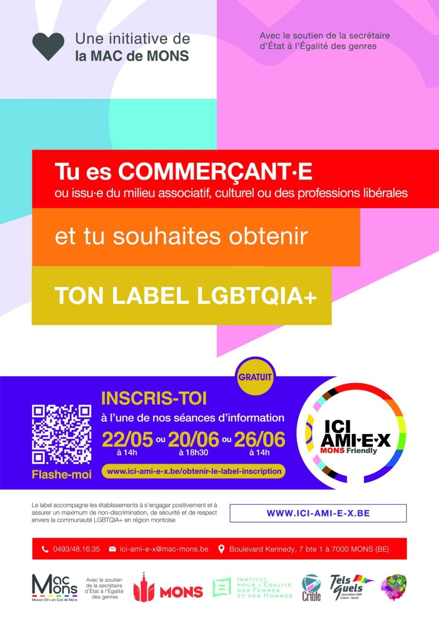 Découvrez le label ICI AMI.E.X - Mons Friendly de la Maison Arc-en-Ciel ...
