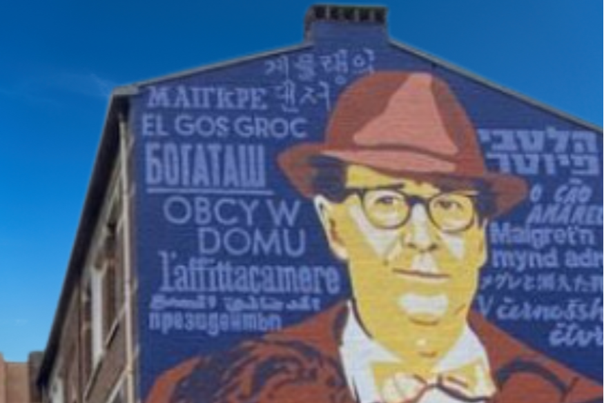 Liège célèbre Georges Simenon avec une fresque monumentale à Outremeuse ...